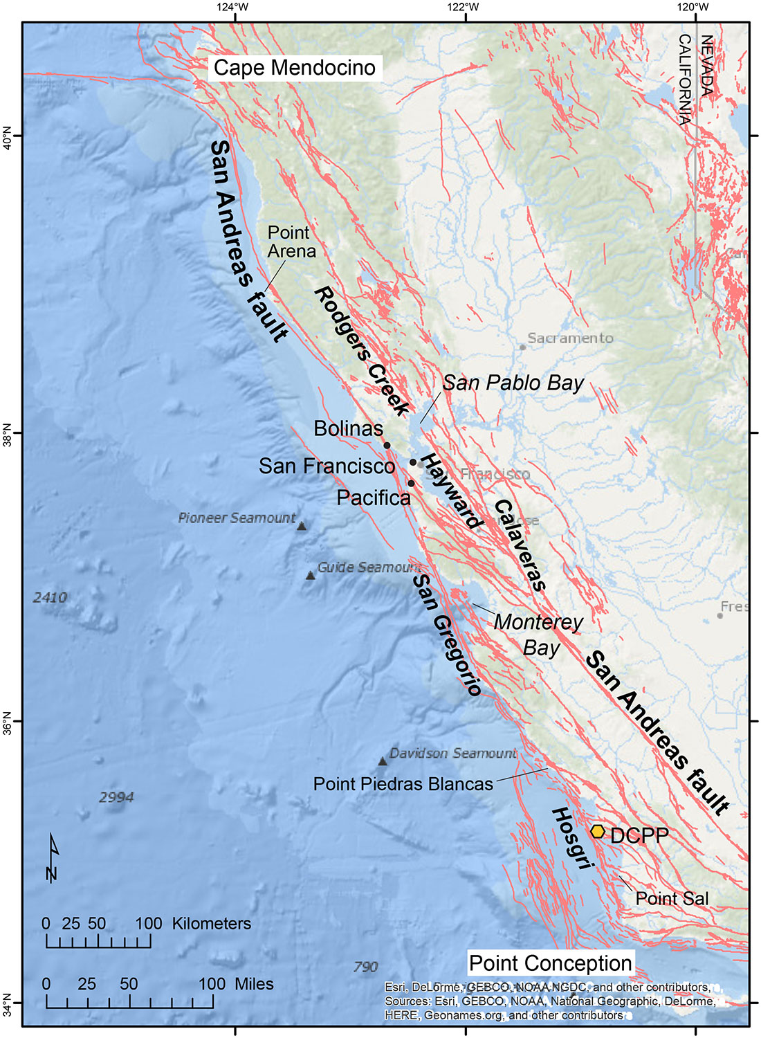 The San Andreas Fault System, Bay Area Fault Complex, and the Mount ...